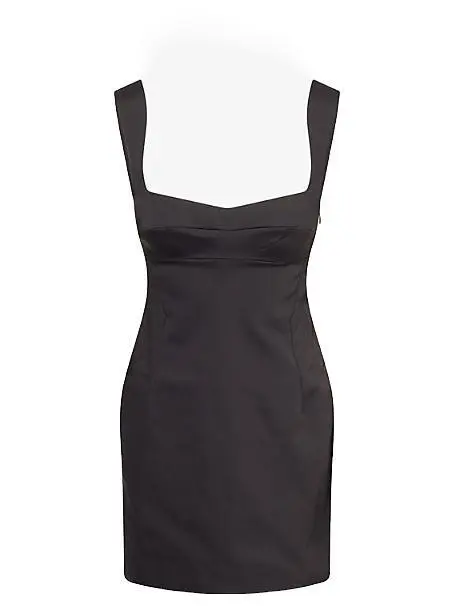 SIR. Alizee Structured Woven Mini Dress - Black