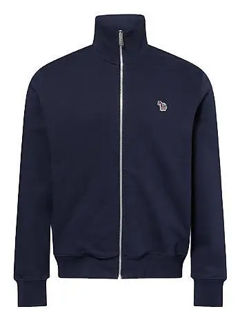 Paul Smith Logo Zip Cotton Jumper - Zebra