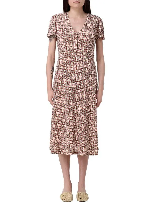 Malìparmi Printed Midi Dress - Brown
