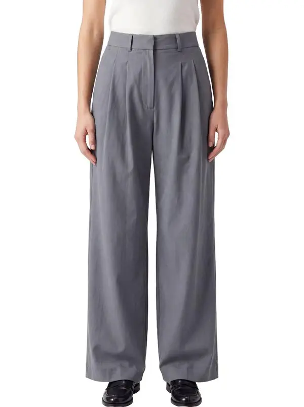PT TORINO Wide Leg Trousers - Grey