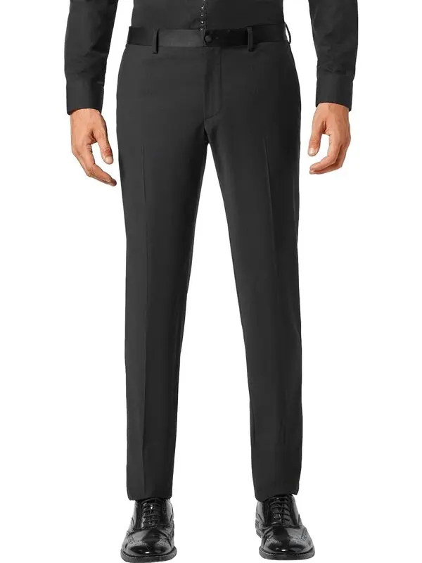 Philipp Plein Wool Blend Tailored Trousers - Black