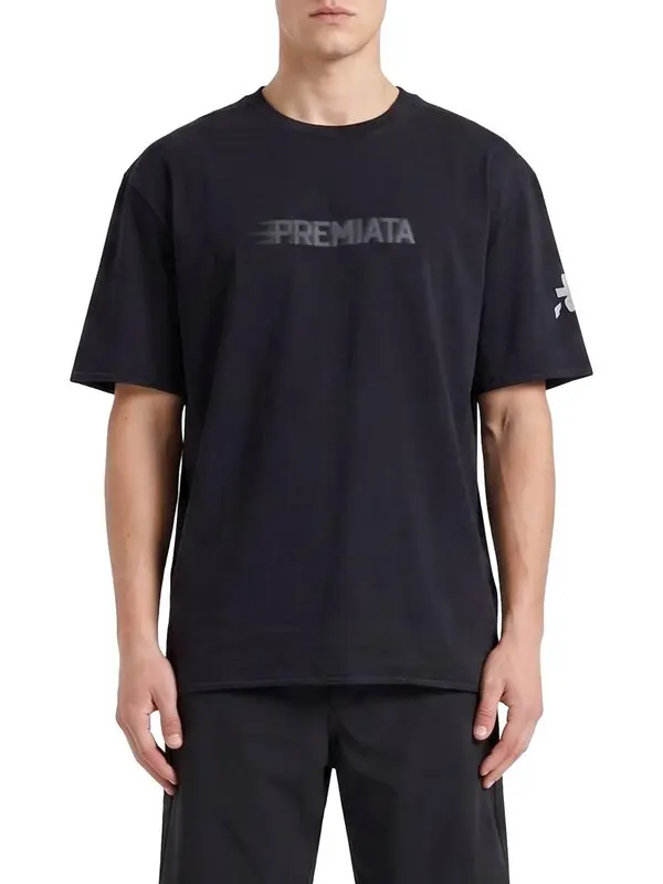 Premiata Printed Cotton T-shirt - Black