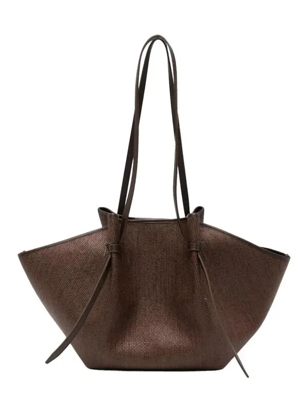 Yuzefi Mochi Raffia And Leather Bag - Brown