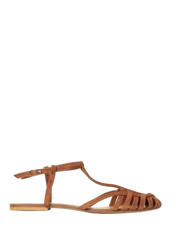 ANNA F. Heeled Sandal - Burnt
