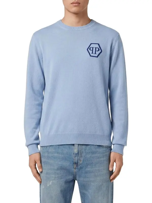 Philipp Plein Cashmere Crew Neck Sweater - Turquoise