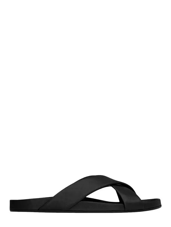 Saint Laurent Nichols Slide Sandals - Black
