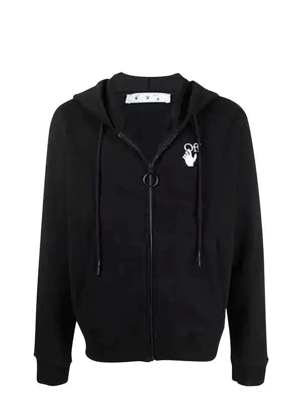 Off-White Gradient Arrows Full Zip Hoodie - Black