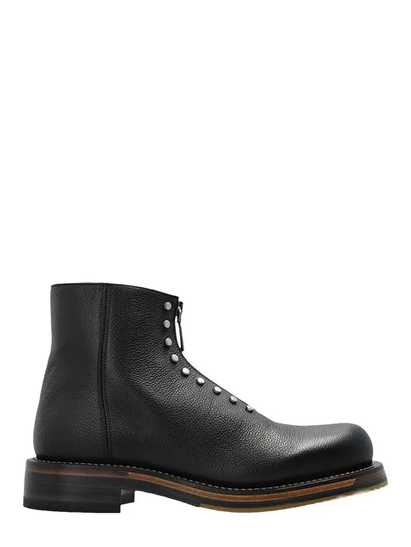 Alexander McQueen Leather Ankle Boot - Black