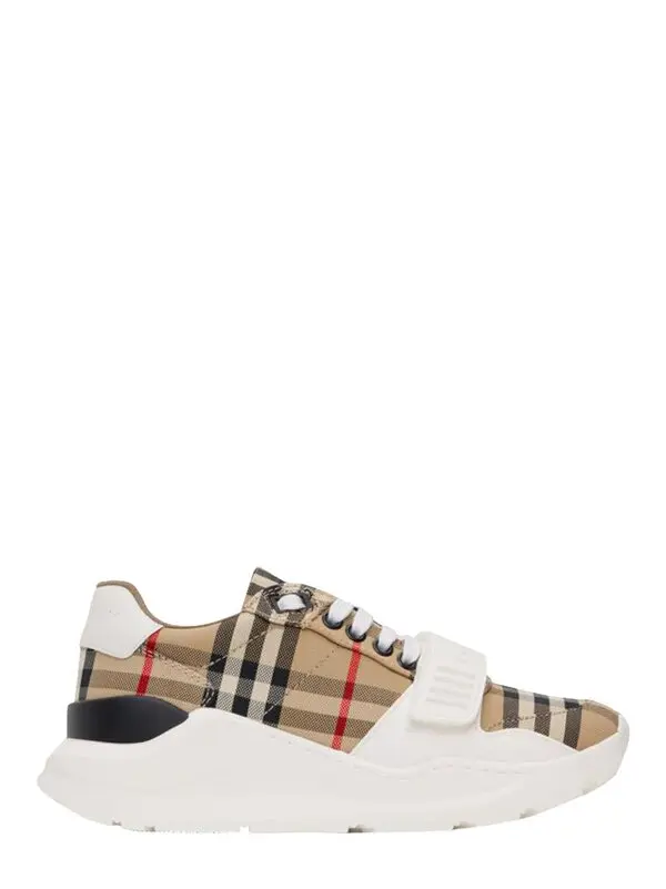 Burberry Vintage Check Lace-up Sneakers - Tan