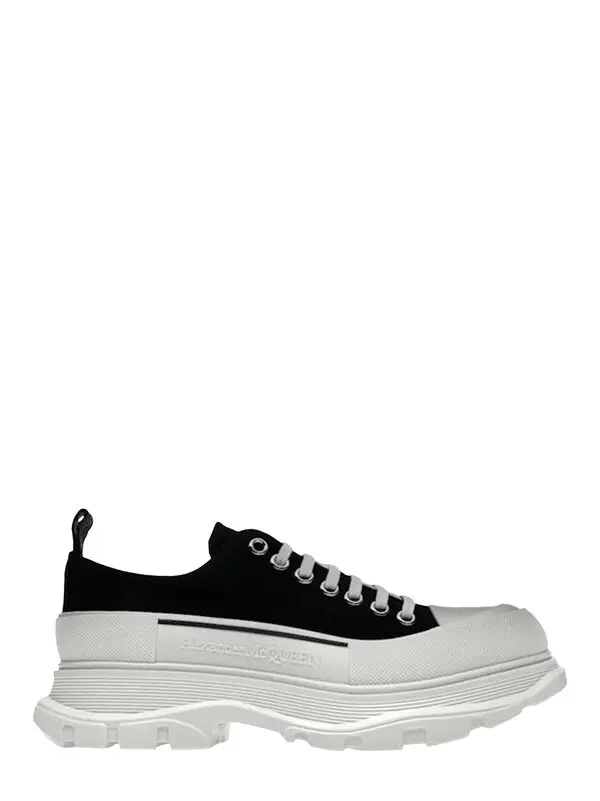 Alexander McQueen Tread Slick Lace Up Sneakers - Black