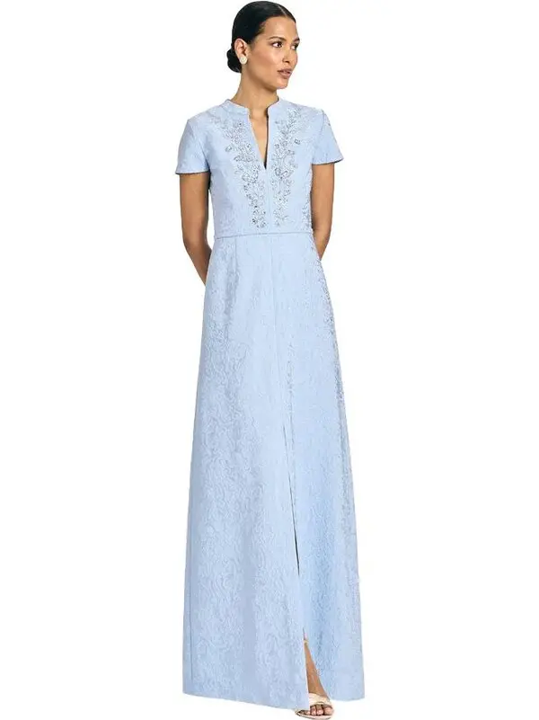 Sachin & Babi Embellished A-line Gown - Blue
