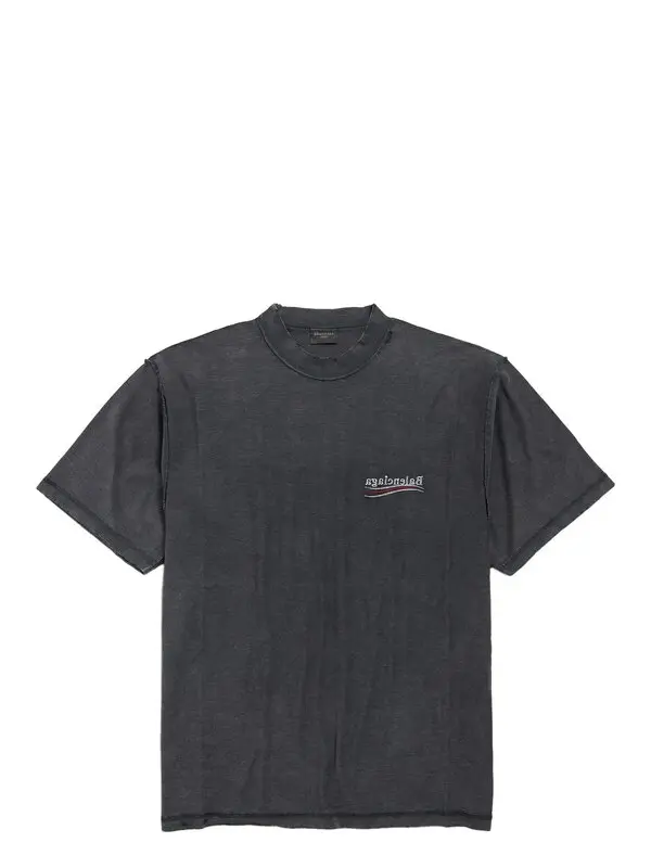 Balenciaga Political Campaign Inside-out Large Fit T-shirt - Black