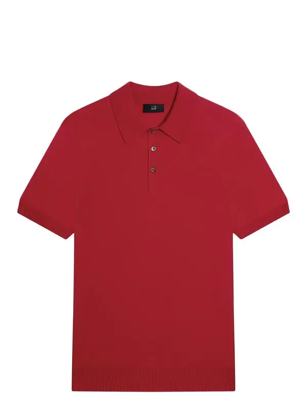 Dunhill Cotton-mulberry Silk Polo Shirt - Red