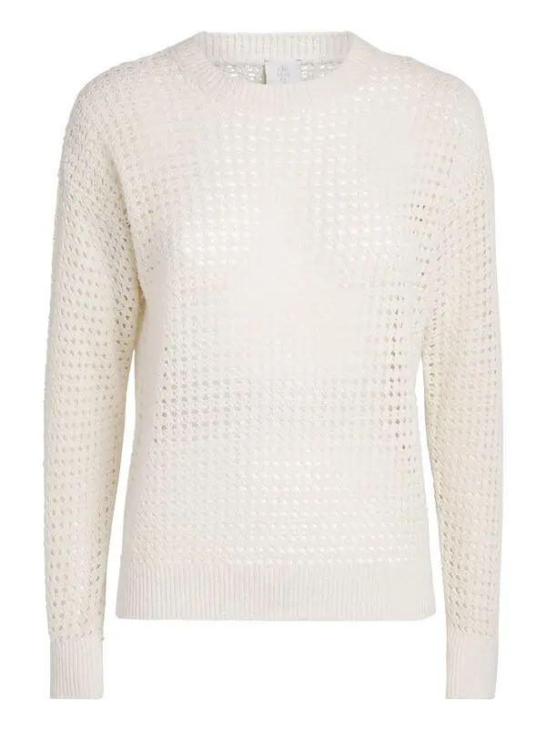 Eleventy Silk Open-knit Sweater - Ivory