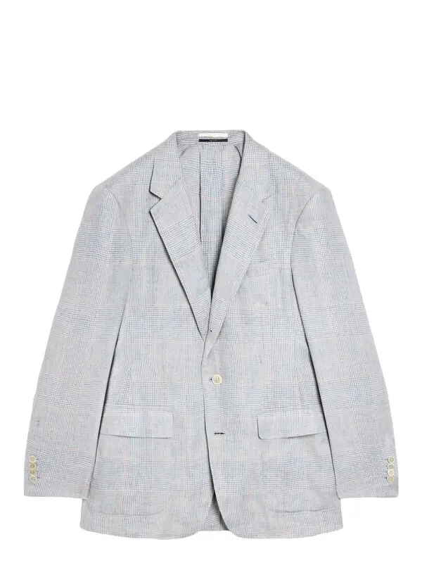 Dunhill Linen Single-breasted Blazer - Purple