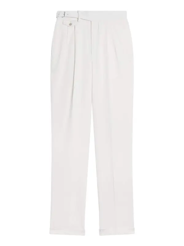 Dunhill Wool Double-pleated Formal Trousers - White