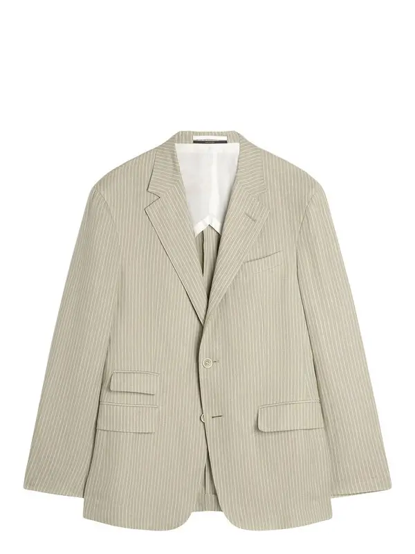 Dunhill Linen Pinstripe Bourdon Blazer - Beige