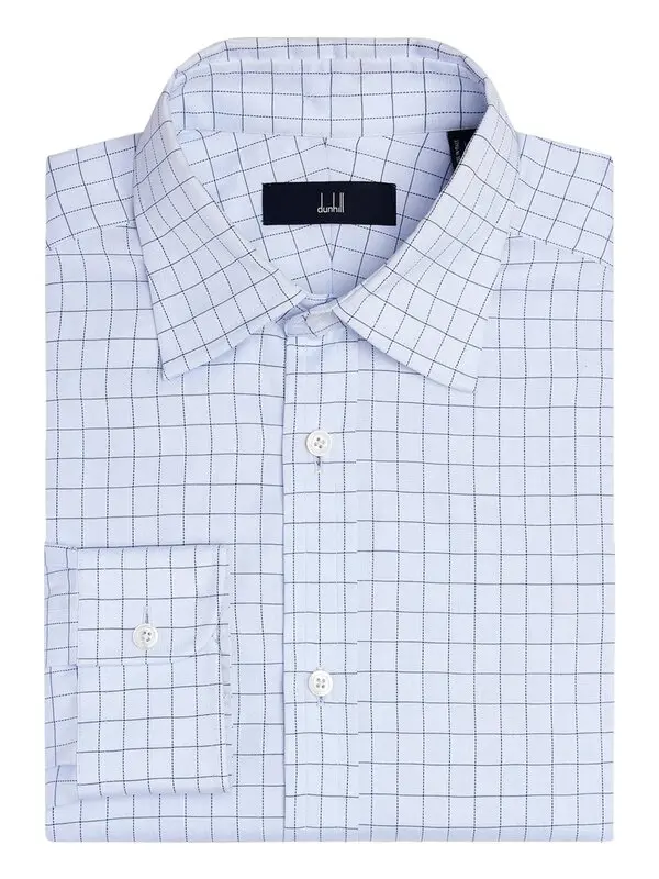 Dunhill Cotton Check Shirt - Blue