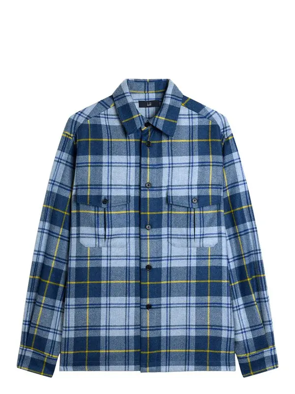 Dunhill Cashmere Check Shirt - Blue