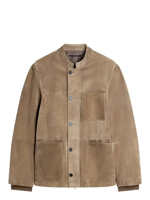 Dunhill Leather Three-pocket Jacket - Beige