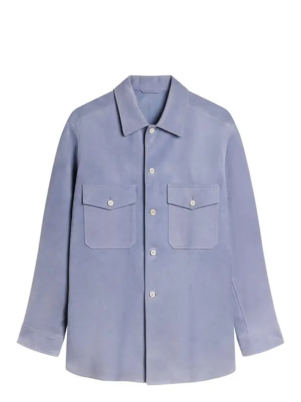 Dunhill Suede Overshirt - Purple