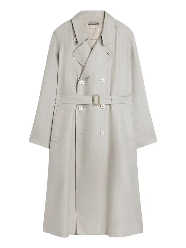 Dunhill Linen Archive Trench Coat - Grey