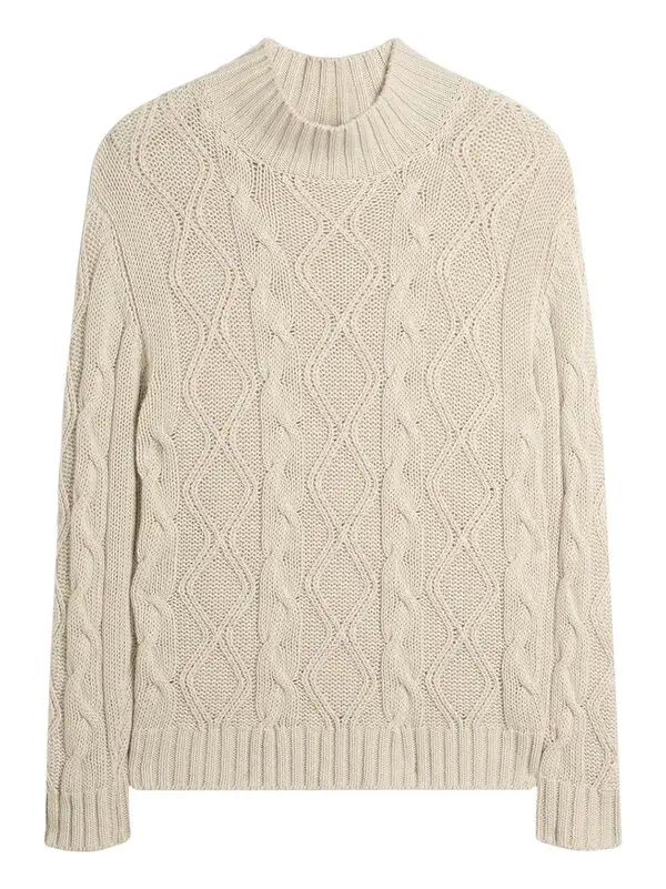 Dunhill Cashmere-blend Aran Cable-knit Sweater - Ivory
