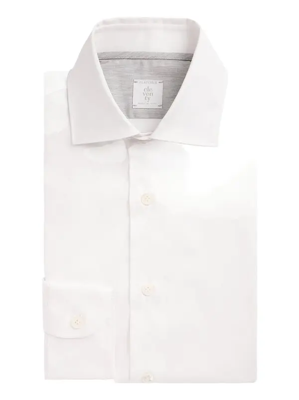 Eleventy Stretch-cotton Shirt - White