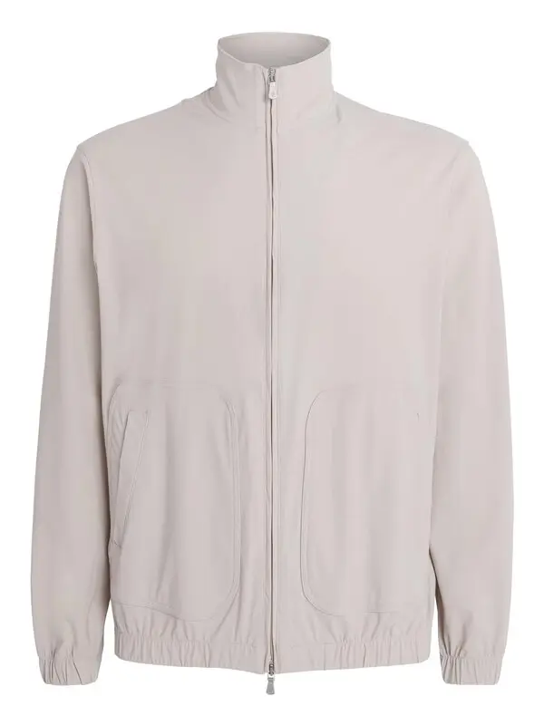 Eleventy Technical Zip-up Jacket - Beige