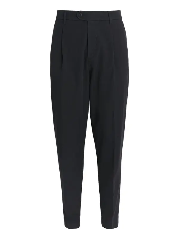 Eleventy Stretch Cotton Relaxed Fit Trousers - Black