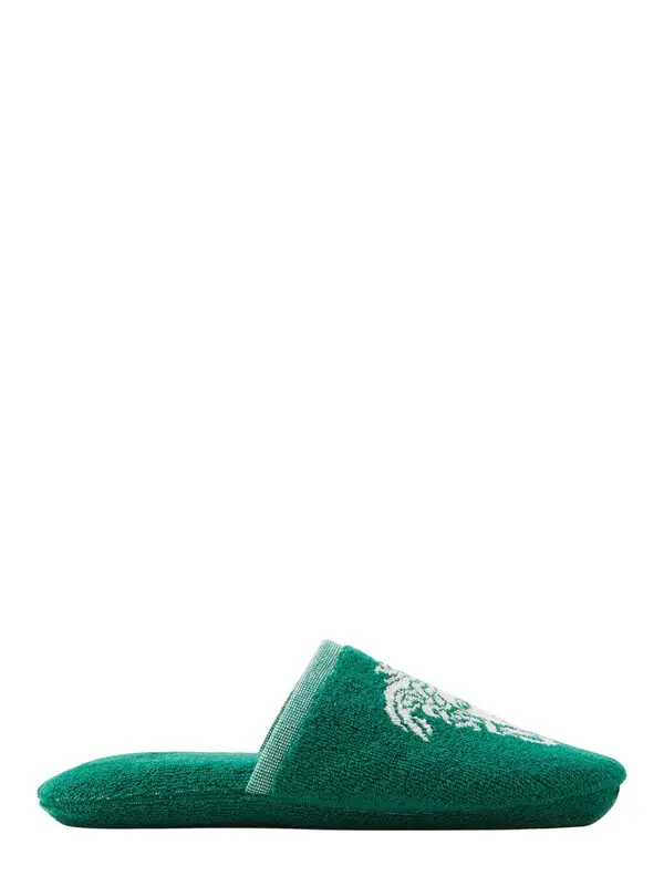 Versace Terry Cotton Medusa Slippers - Green