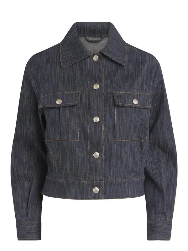 Eleventy Chambray Twin-pocket Jacket - Blue