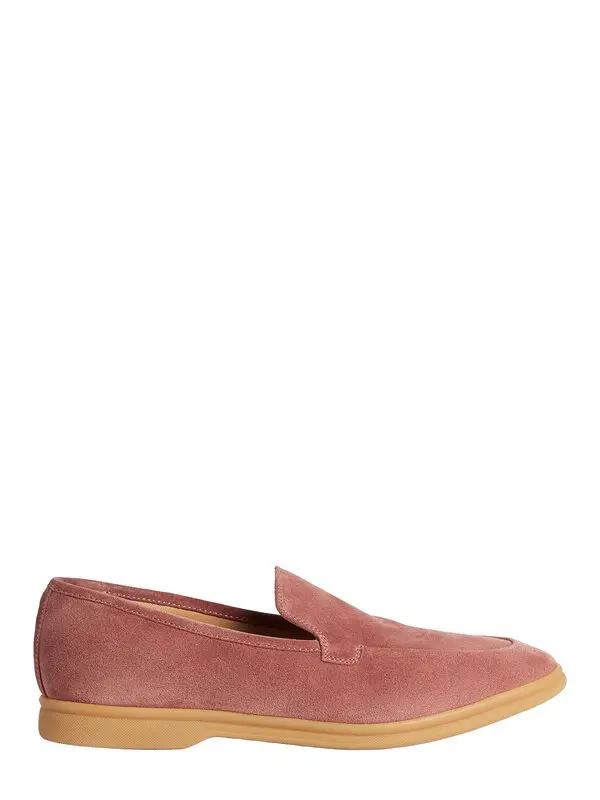 Eleventy Suede Loafers - Burgundy