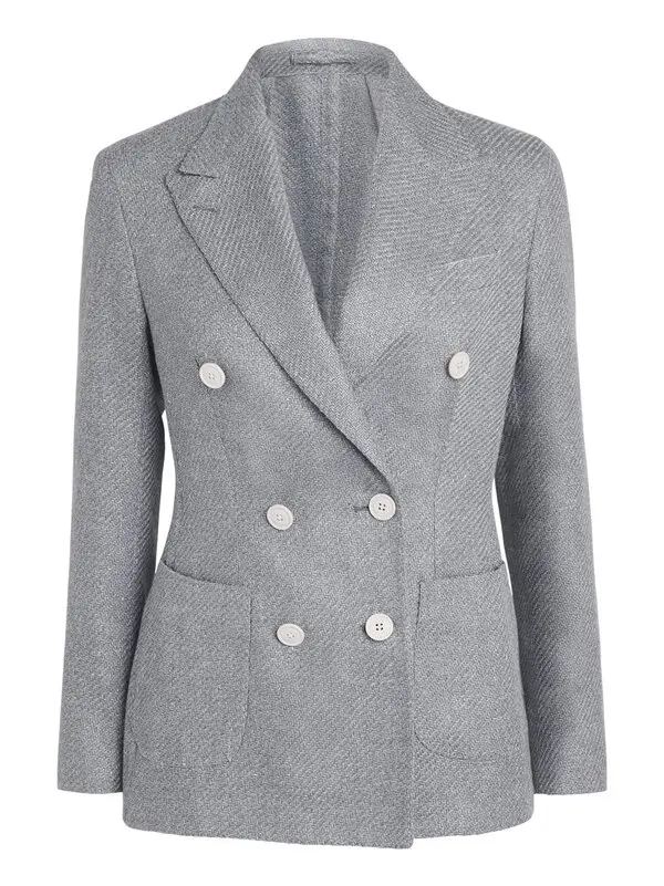 Eleventy Double-breasted Blazer - Blue