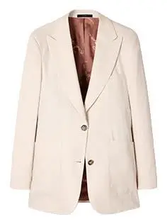 Paul Smith Ivory Linen-wool Blend Patch Pocket Blazer - White