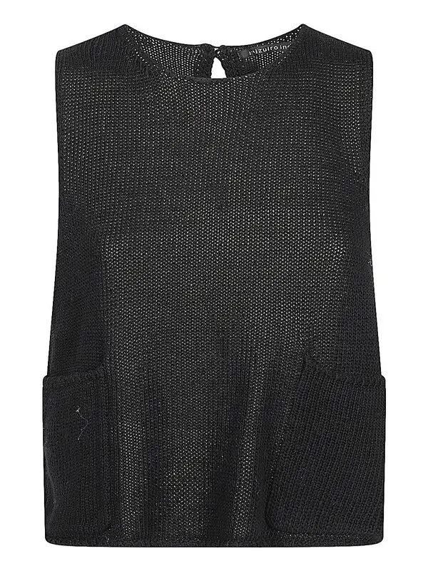 MIZUIRO Cotton Vest - Black