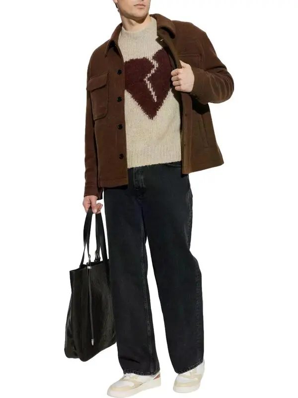 ALLSAINTS Broken Heart Crew Neck Sweater - Neutrals