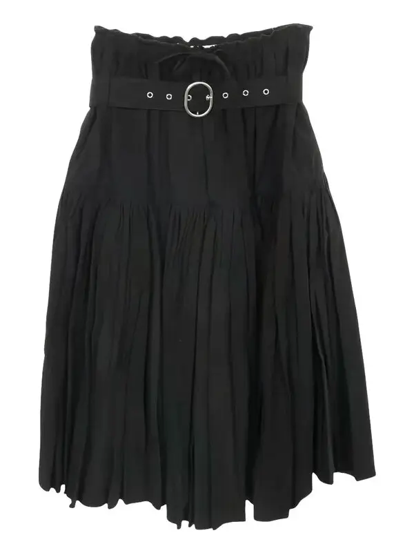 JIL SANDER Belted Pleated Skirt - Black