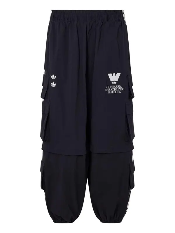ADIDAS ORIGINALS Willy Chavarria Logo-embroidered Shell Cargo Sweatpants - Black