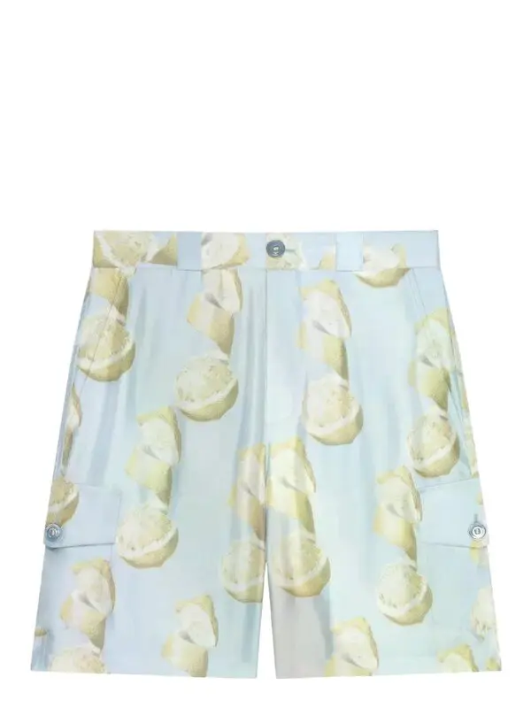 Givenchy Lemon Print Shorts - Blue