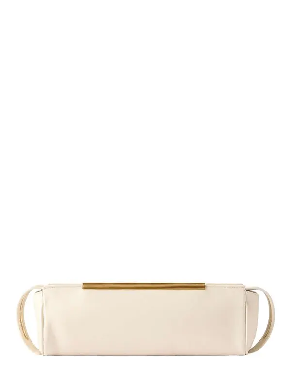 Khaite Donna' Lambskin Leather Clutch - Cream