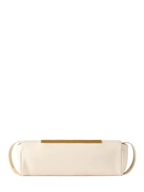 Khaite Donna' Lambskin Leather Clutch - Neutrals