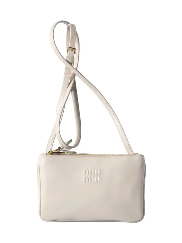 Miu Miu Leather Pouch - Chalk White