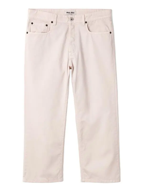 Miu Miu Wide Leg Jeans - White
