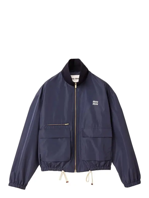 Miu Miu Technical Fabric Blouson Jacket - Navy