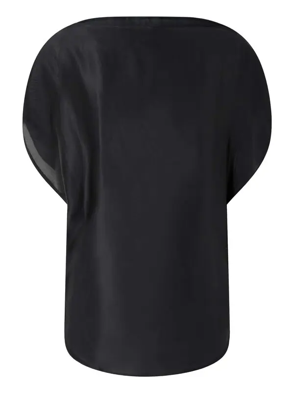 Khaite Poppi Satin Blouse - Black