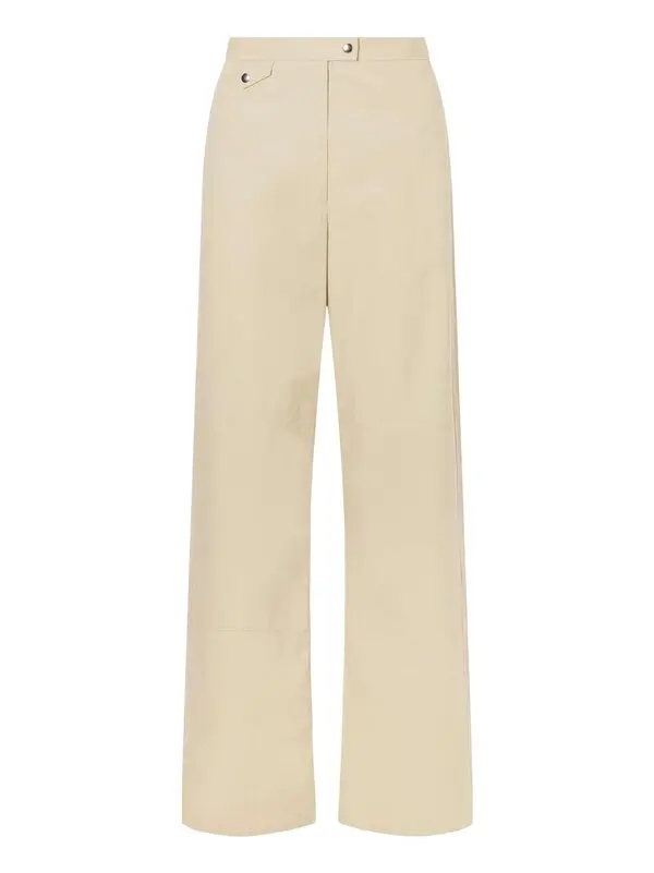 Calvin Klein Gemma Cotton Straight-leg Pants - Beige