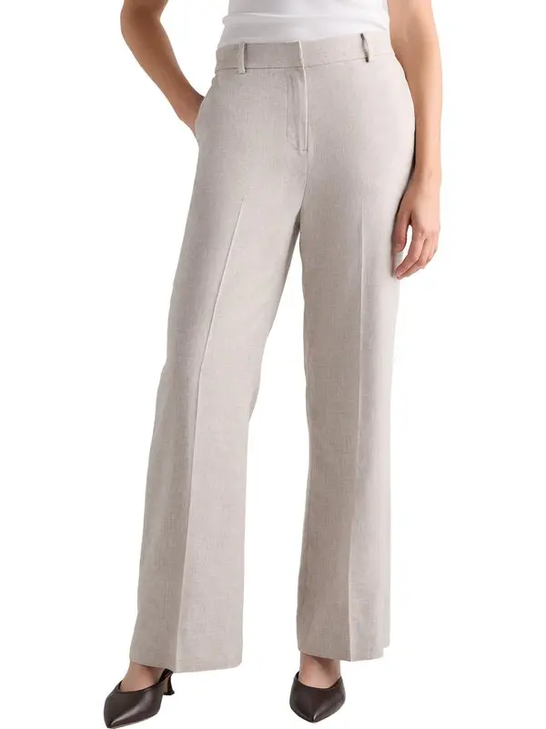 Quince European Stretch Linen Trousers - Flax