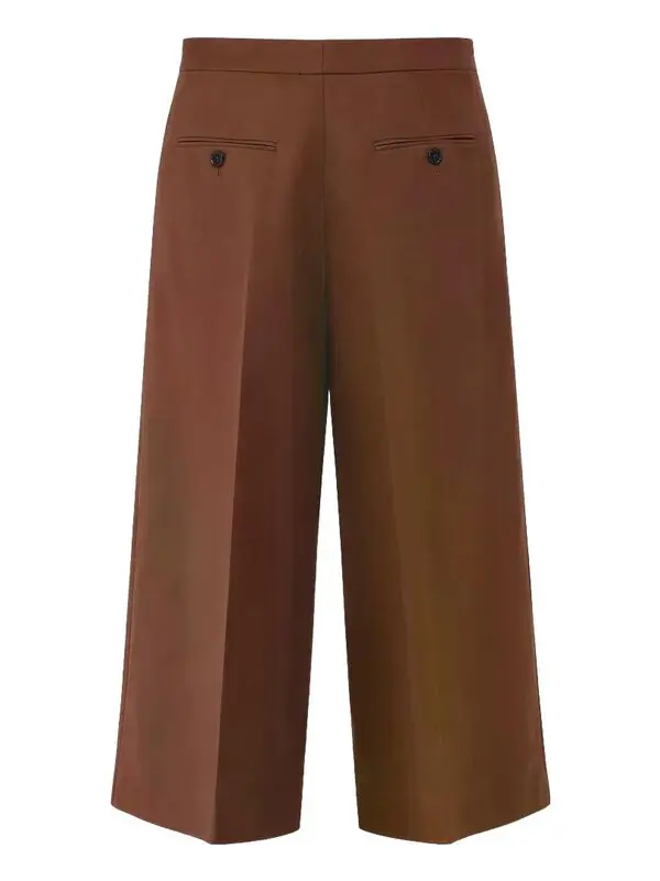 Marni Pleated Wide Leg Trousers - Brown