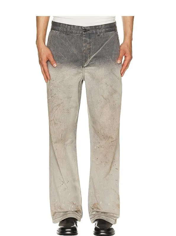 Our Legacy Rig Chino Pant In Charcoal - Octo Wash